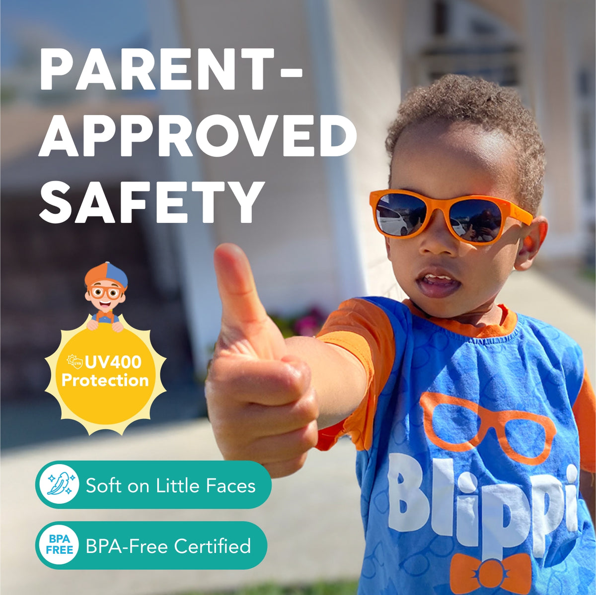 Blippi Orange Glasses Frames | Unbreakable Sunglasses
