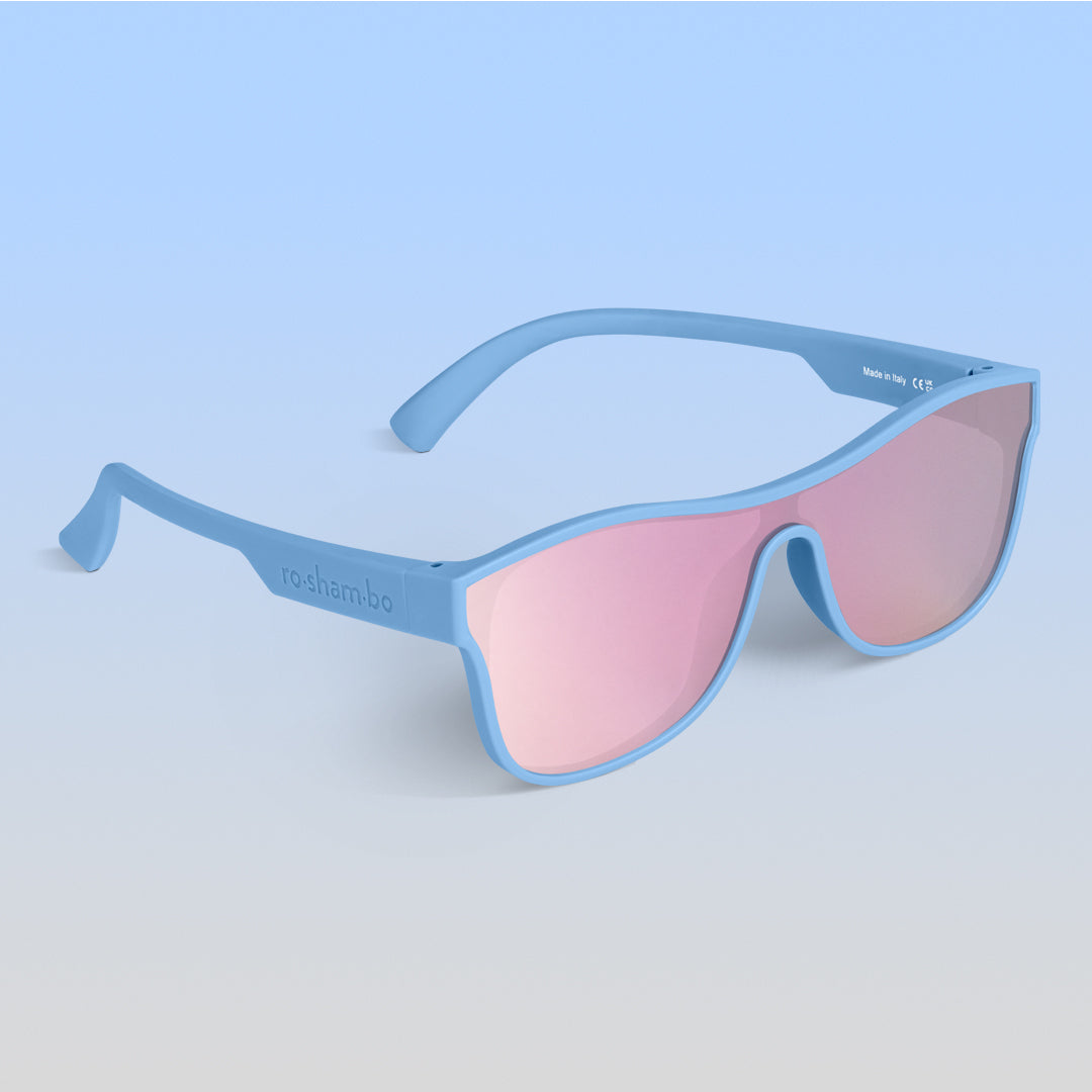 Light Blue Single Shield Sunglasses | Teen Sunglasses