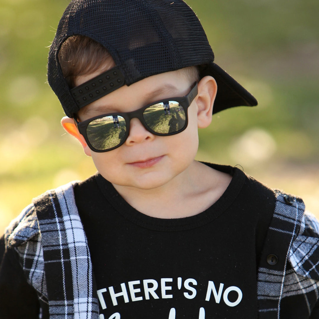 Polarized Black Baby Sunglasses | Infant Sunglasses