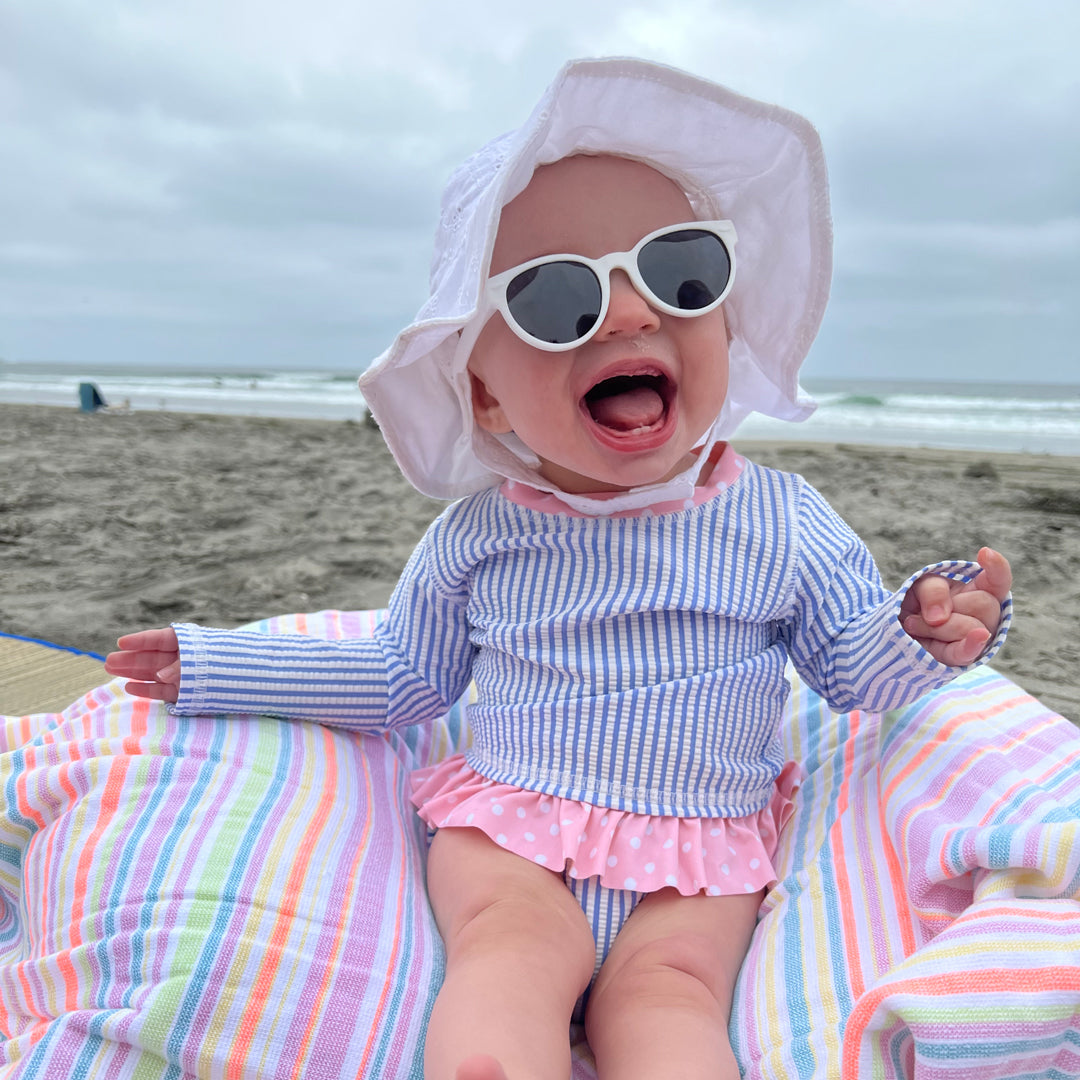 Round White Shades | White Circle Glasses for Babies