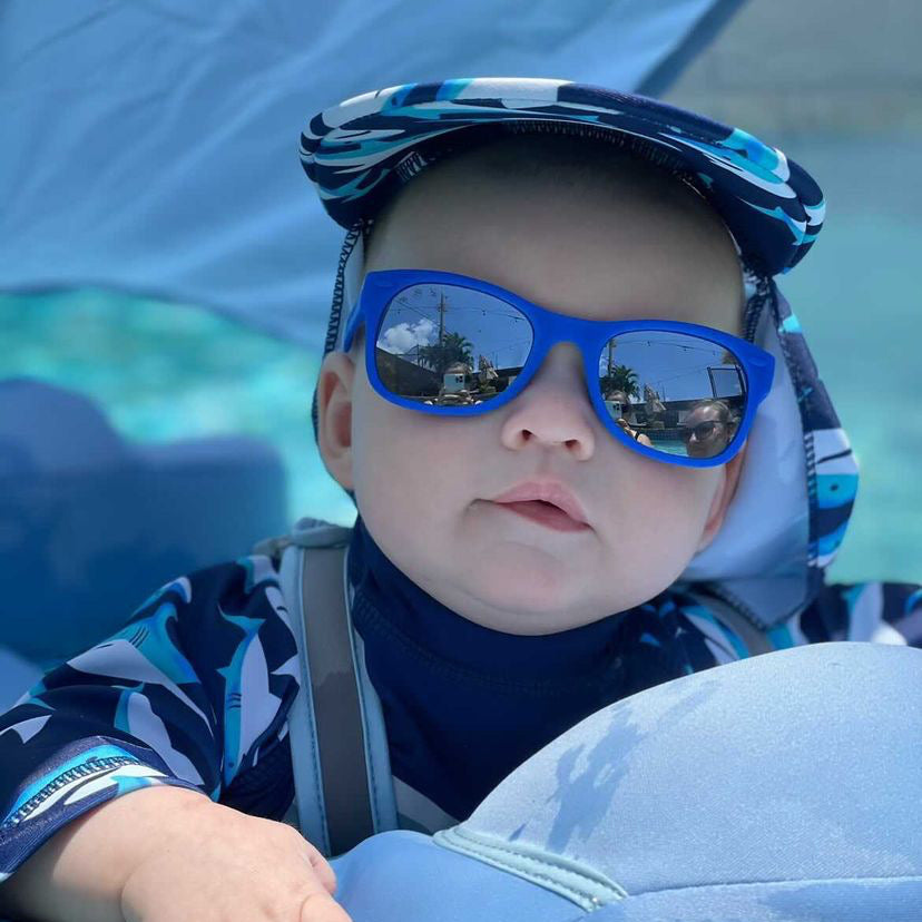 Blue Retro Sunglasses | Polarized Shades For Babies